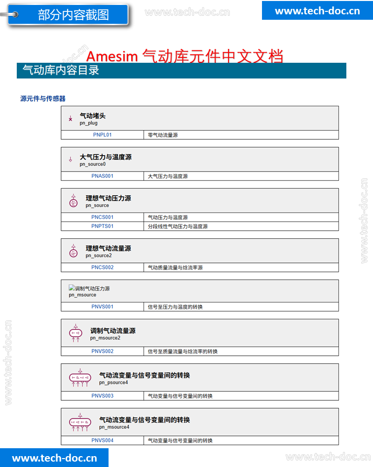 Amesim 气动库元件中文文档 - Tech-Doc