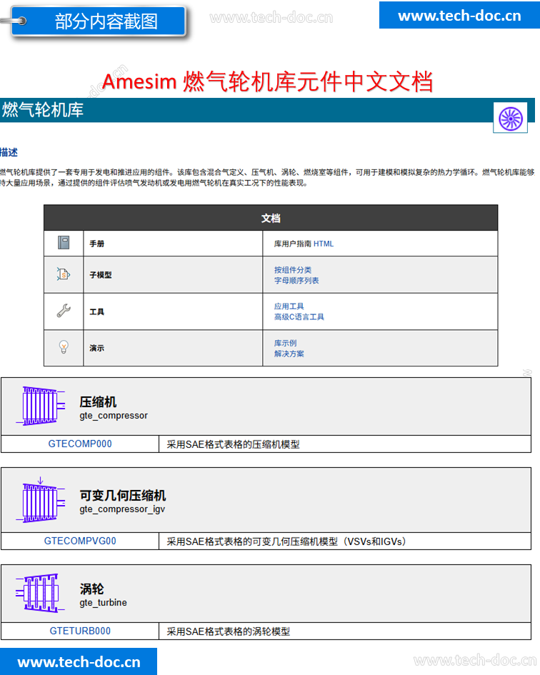 Amesim 燃气轮机库元件中文文档 - Tech-Doc
