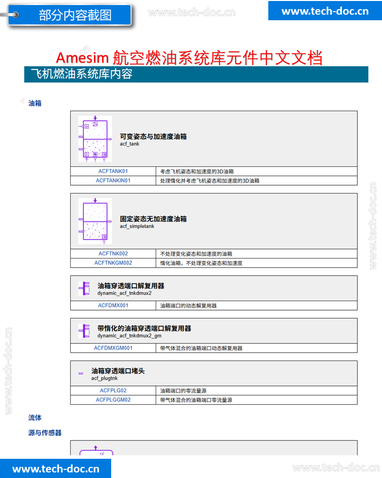 Amesim 航空燃油系统库元件中文文档 - Tech-Doc